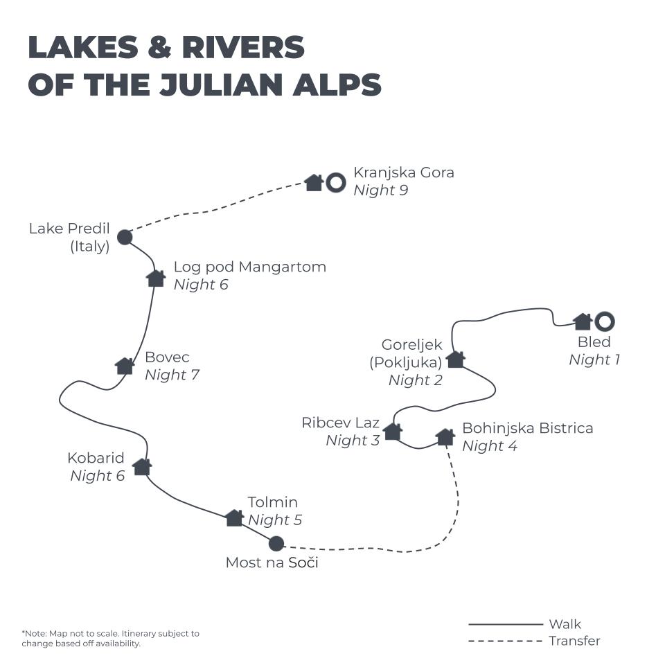 Lakes and Rivers of the Julian Alps - 10 Days - Auswalk Walking Holidays